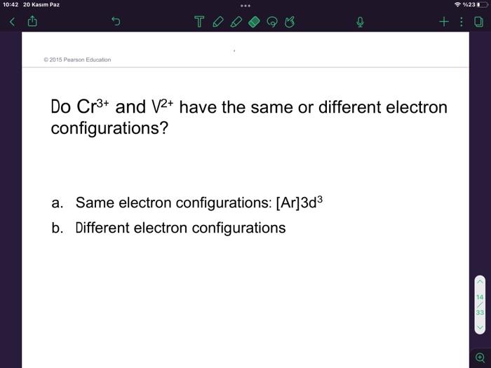 Solved Do Cr3 And V2 Have The Same Or Different Electron