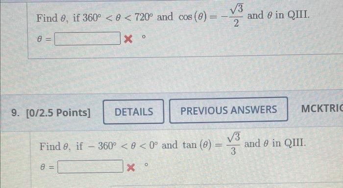 Solved Find , if theta; 360 deg