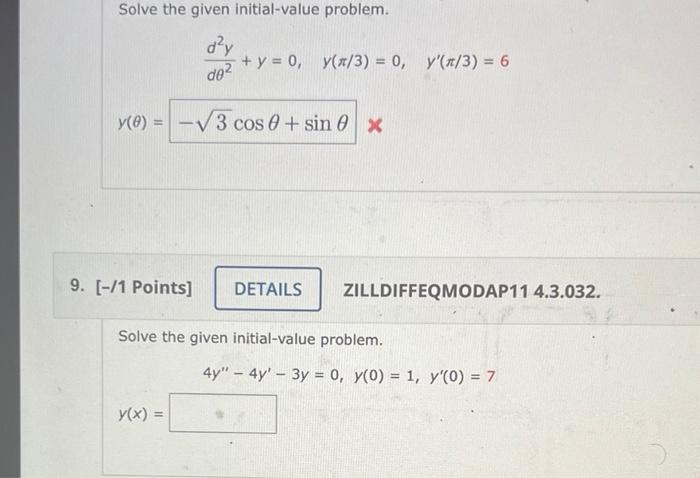 Solved Solve the given initial-value problem. | Chegg.com