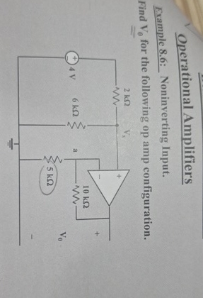 Solved Operational AmplifiersExample 8.6: Noninverting | Chegg.com