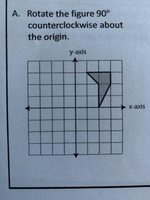 Solved A. Rotate the figure 90° counterclockwise about the | Chegg.com