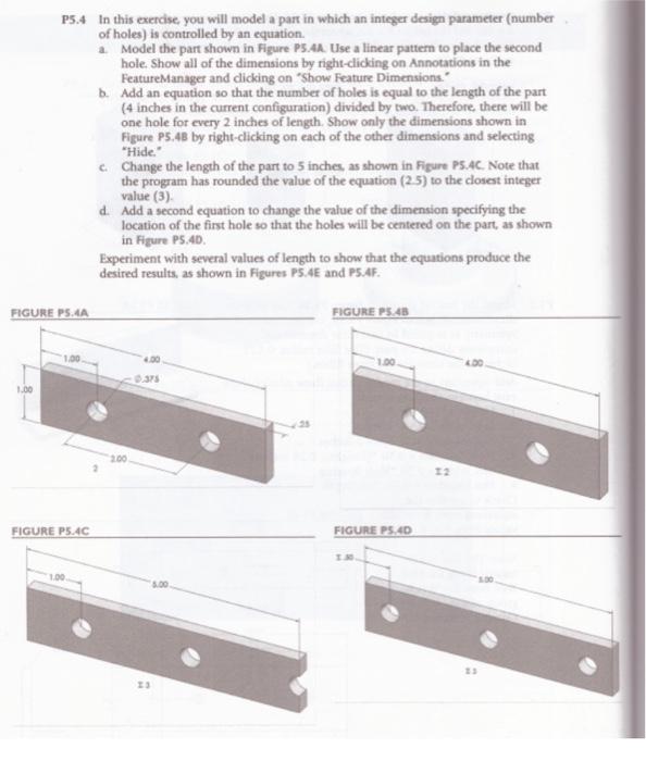 P5.4 In this exercise, you will model a part in which | Chegg.com