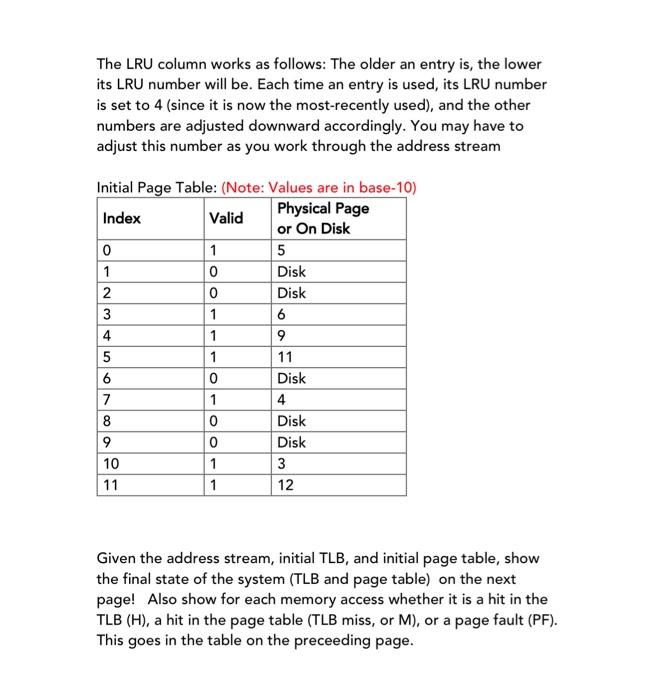 Solved 1.[60 Points] Using the TLB. As described in your | Chegg.com