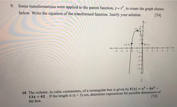 Solved 9. Some transformations were applied to the parent | Chegg.com
