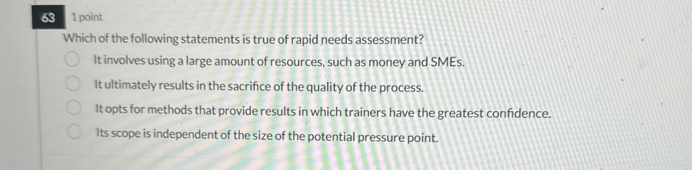 Solved 1 ﻿pointWhich of the following statements is true of | Chegg.com