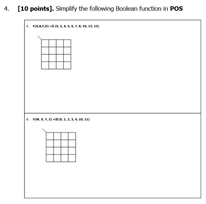 Solved 4. . (10 points). Simplify the following Boolean | Chegg.com