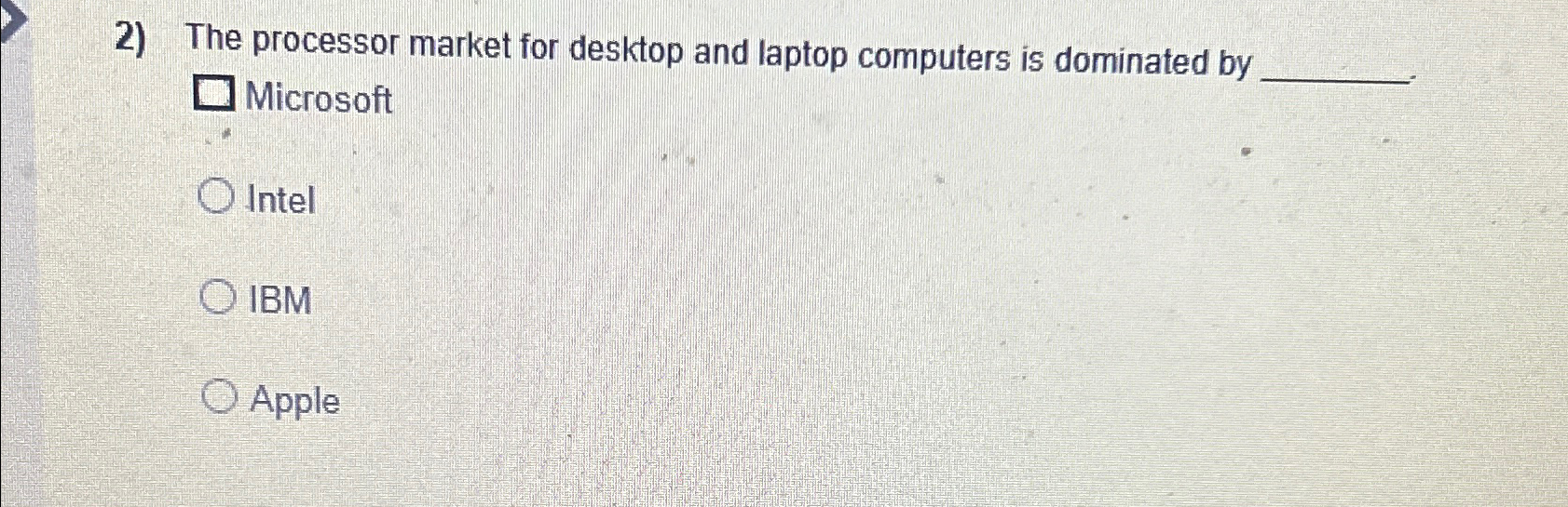 Solved The processor market for desktop and laptop computers | Chegg.com