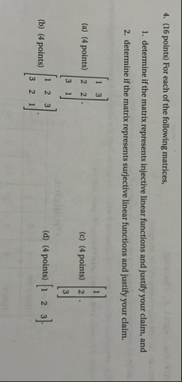 Solved ( 16 ﻿points) ﻿For each of the following | Chegg.com