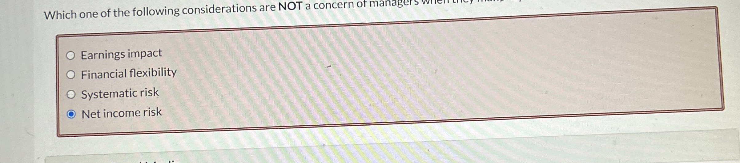 Solved Which one of the following considerations are NOT a | Chegg.com
