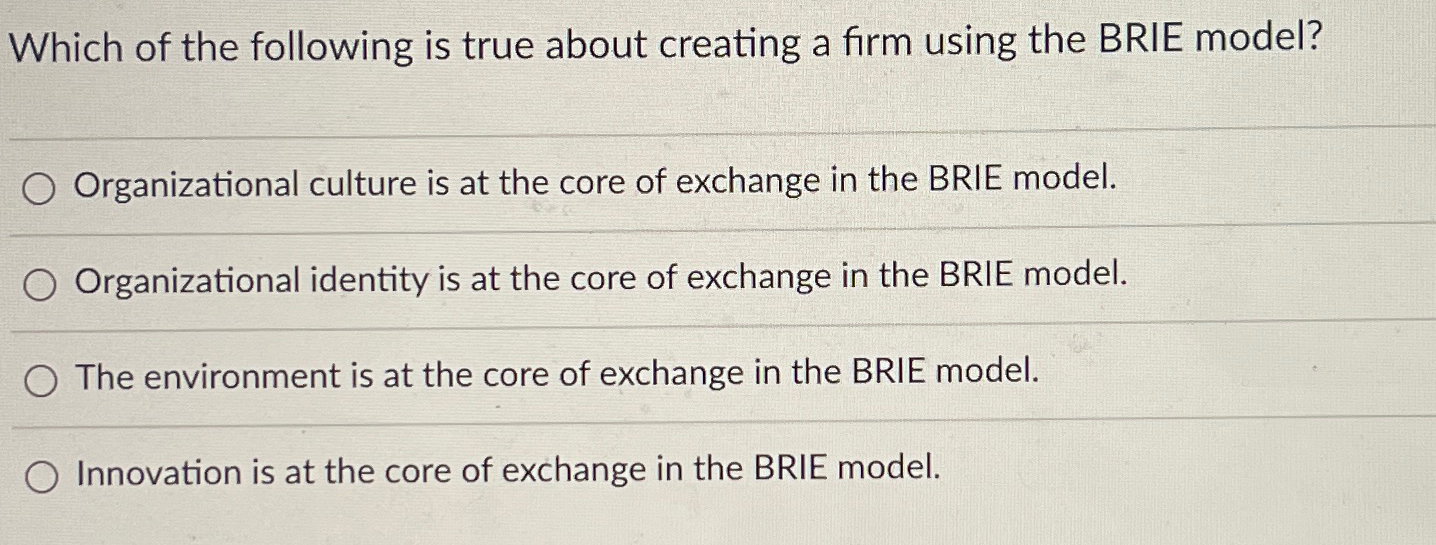 Solved Which of the following is true about creating a firm | Chegg.com