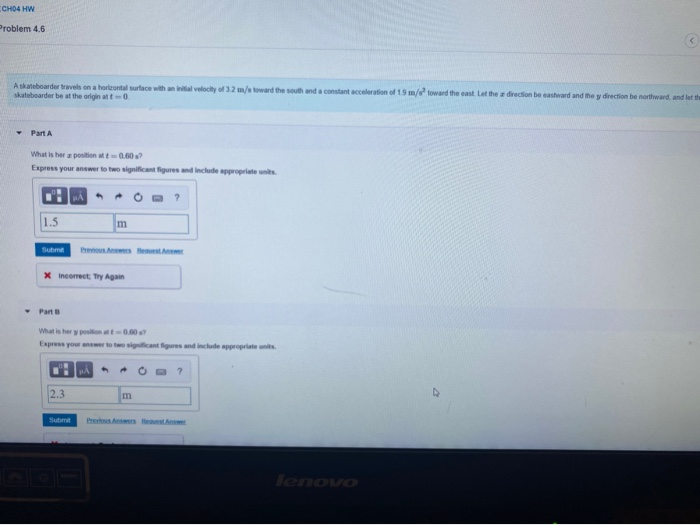 Solved CHO4 HW Problem 4.6 Askateboarder travels on a | Chegg.com