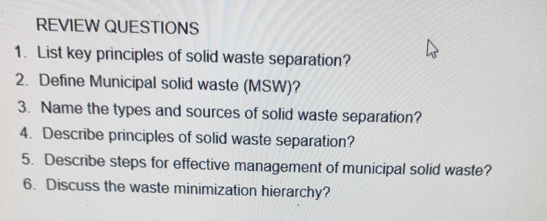 Solved REVIEW QUESTIONS 1. List key principles of solid | Chegg.com