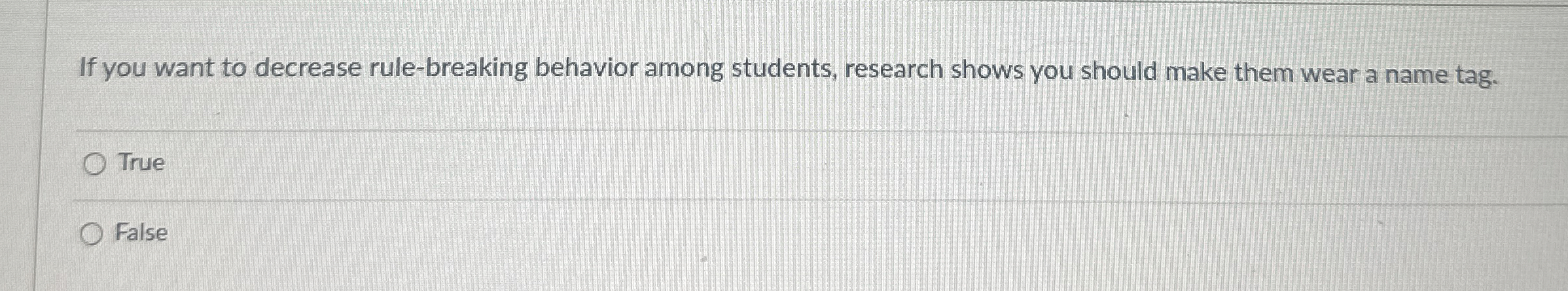 Solved If you want to decrease rule-breaking behavior among | Chegg.com