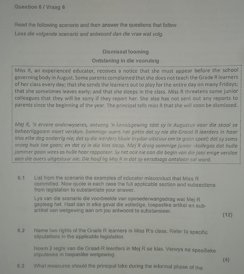 Read the following scenario and then answer the | Chegg.com