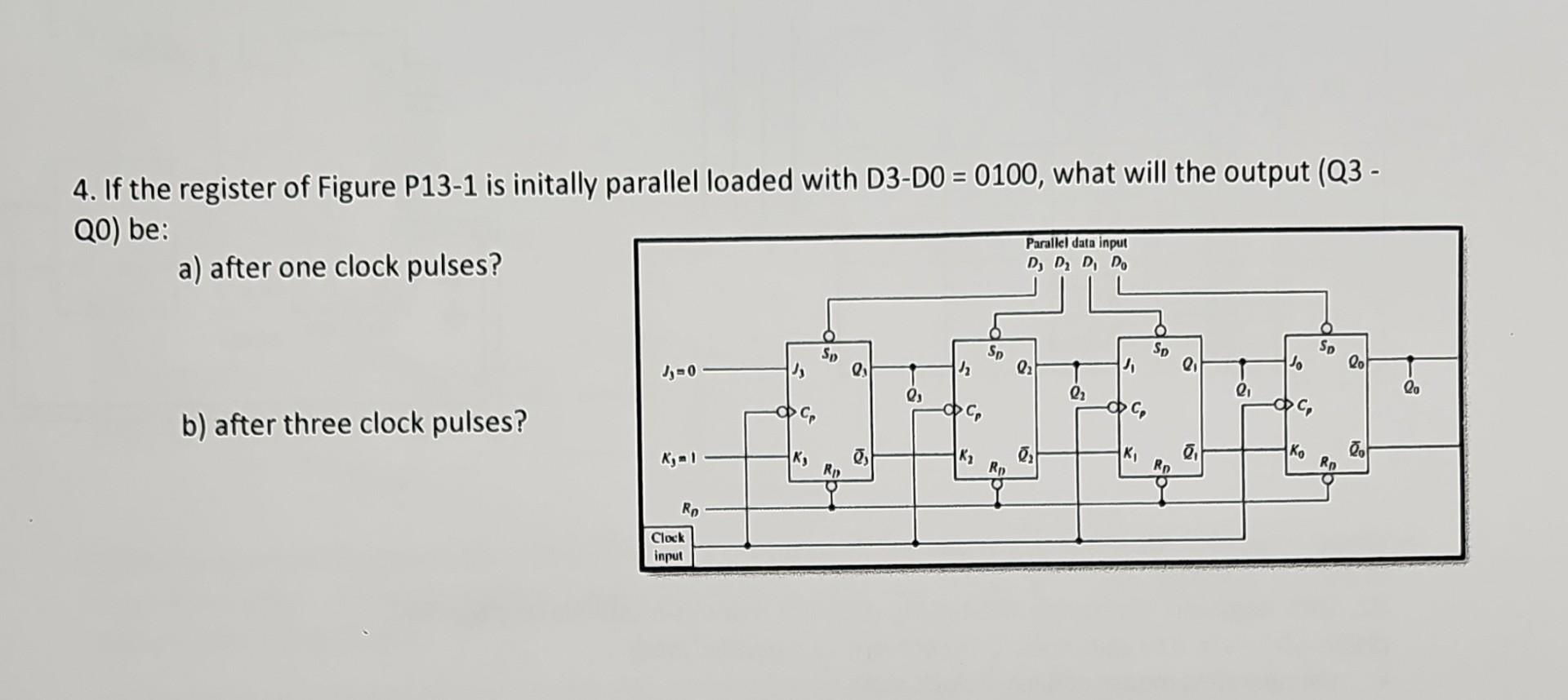 Solved 4. If the register of Figure P13−1 is initally | Chegg.com