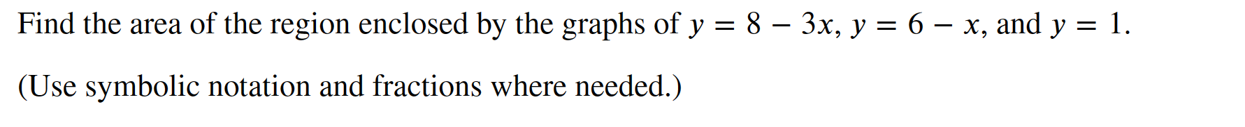 Solved 6-xFind the area of the region enclosed by the graphs | Chegg.com