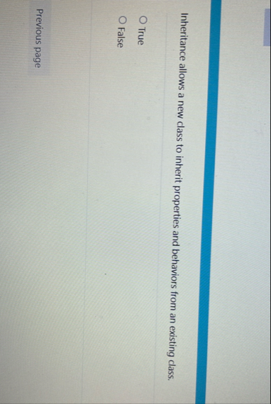 Solved Inheritance allows a new class to inherit properties | Chegg.com