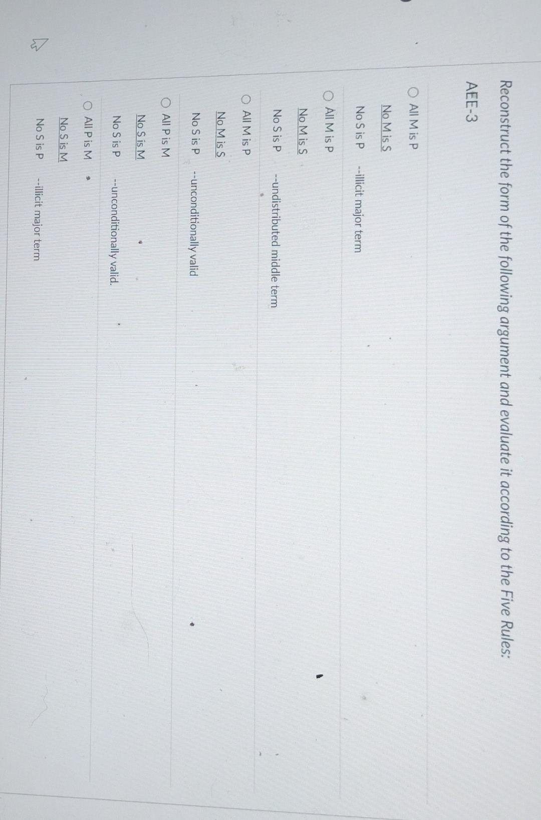 Reconstruct the form of the following argument and | Chegg.com