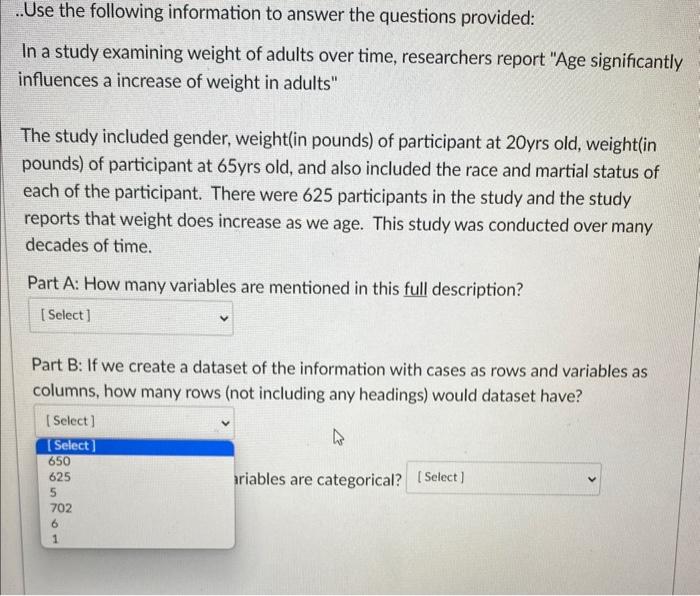 Solved Use the following information to answer the questions | Chegg.com