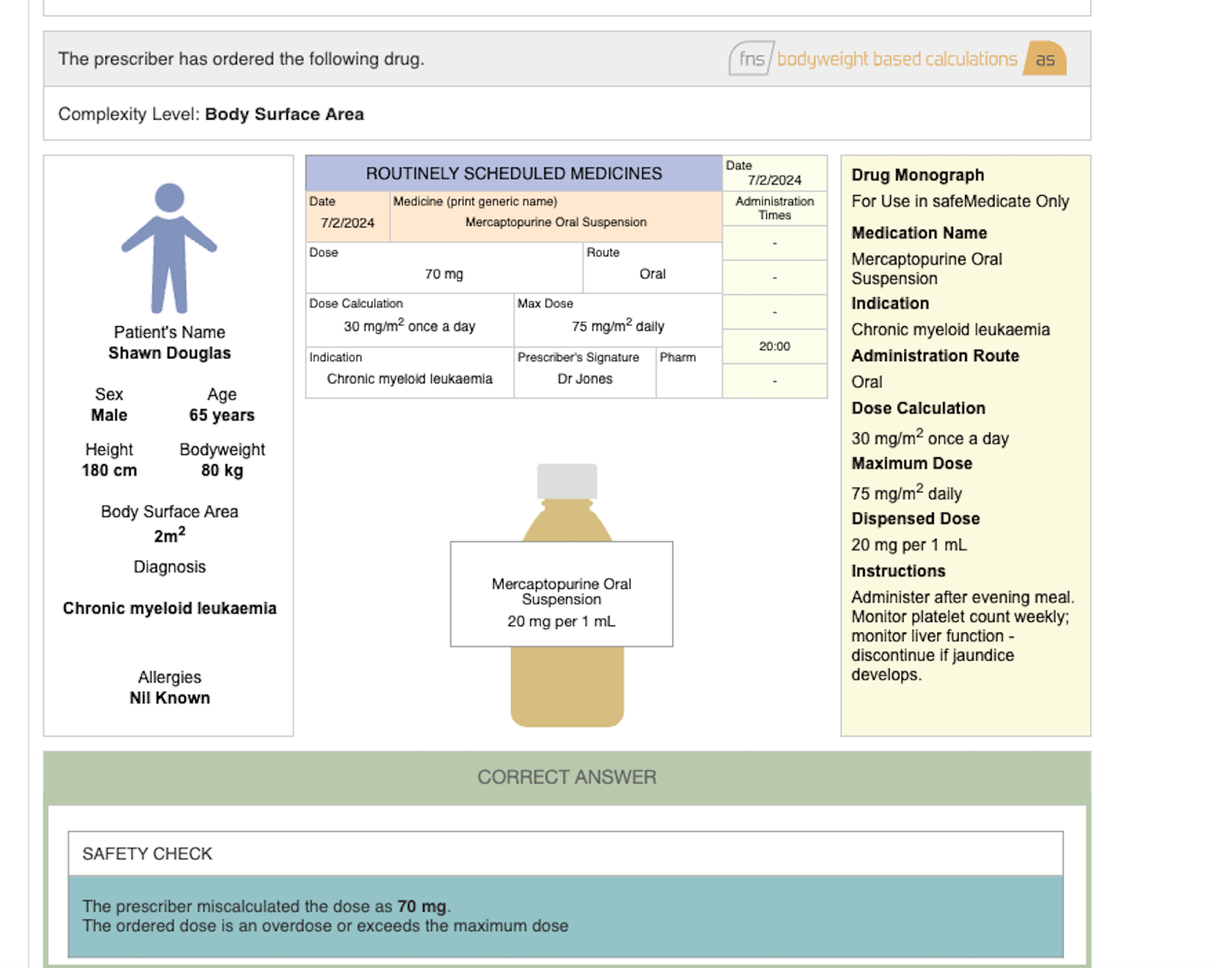 Solved Complexity Level: Body Surface AreaDrug MonographFor | Chegg.com
