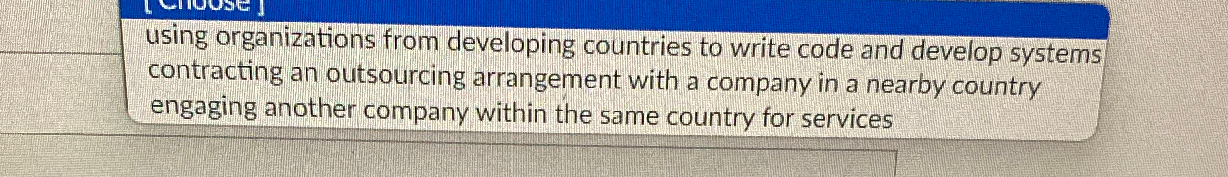 Solved using organizations from developing countries to | Chegg.com