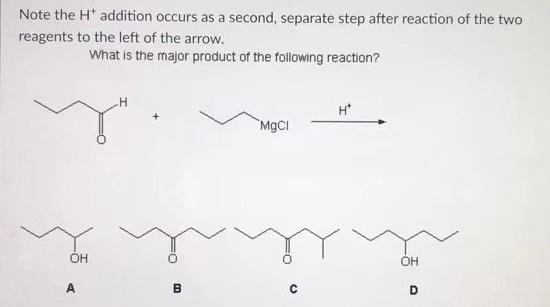 Solved Note the H* addition occurs as a second, separate | Chegg.com
