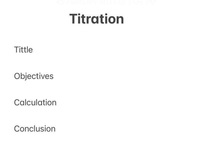 Solved Calculation Conclusion | Chegg.com