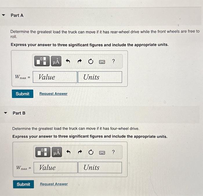 Solved Consider the truck shown in (Figure 1). The truck has | Chegg.com