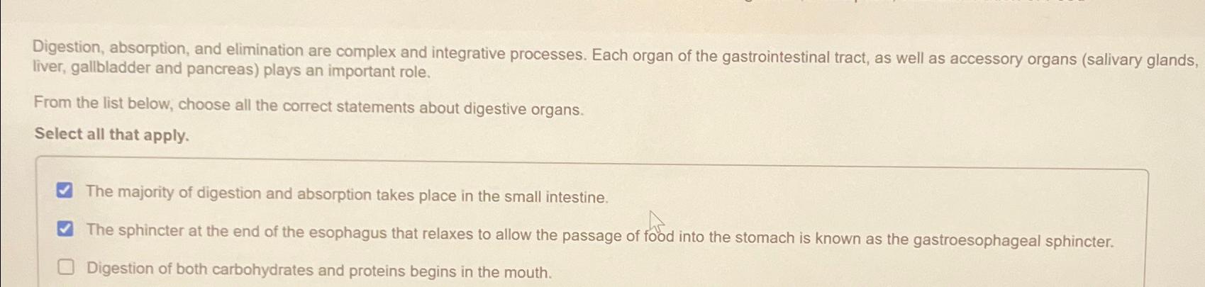 Solved Digestion, absorption, ﻿and elimination are complex | Chegg.com