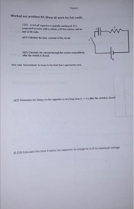 Solved Worked out problem 12 : Show all work for full | Chegg.com