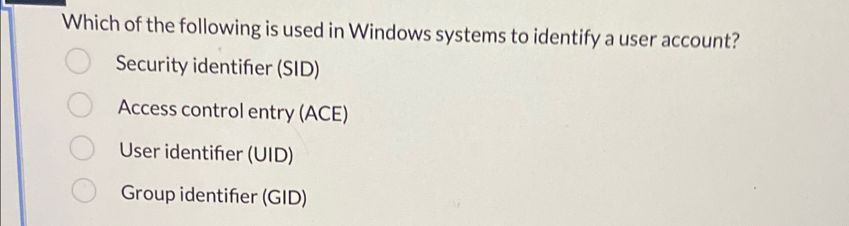 Solved Which of the following is used in Windows systems to | Chegg.com