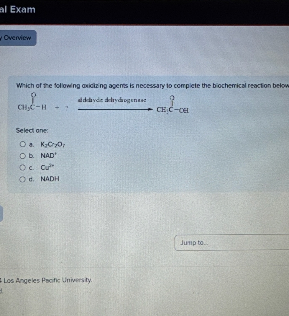 Solved ExamWhich of the following oxidizing agents is | Chegg.com