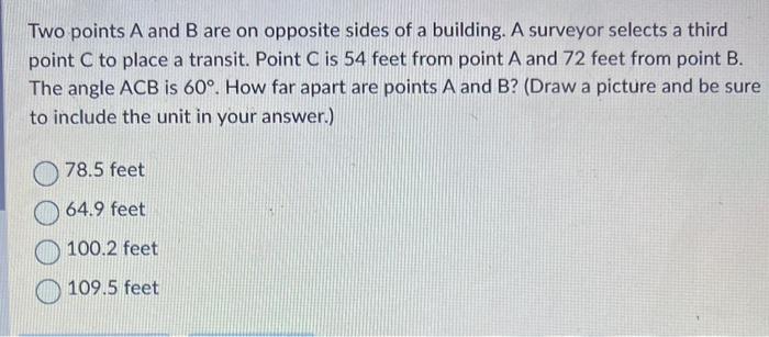 Solved Two points A and B are on opposite sides of a | Chegg.com