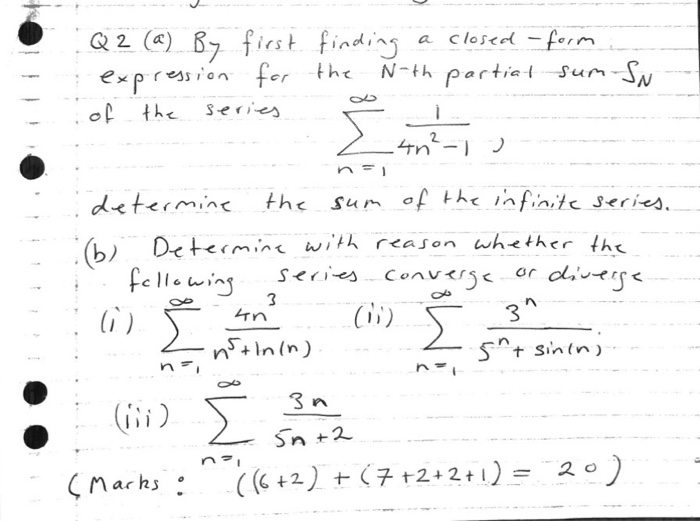 Solved Q 2 (a) By first finding a closed - form expression | Chegg.com