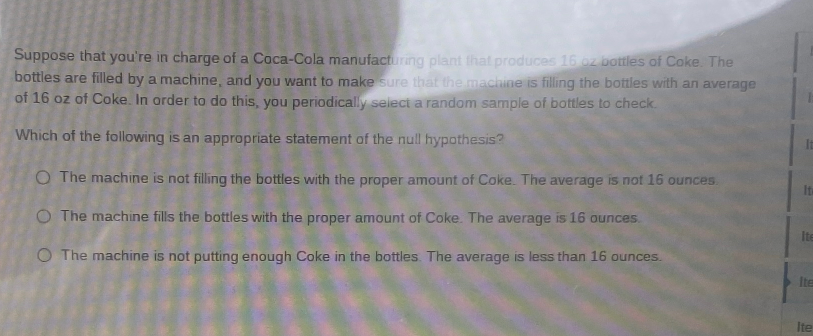 Solved Suppose that you're in charge of a Coca-Cola | Chegg.com