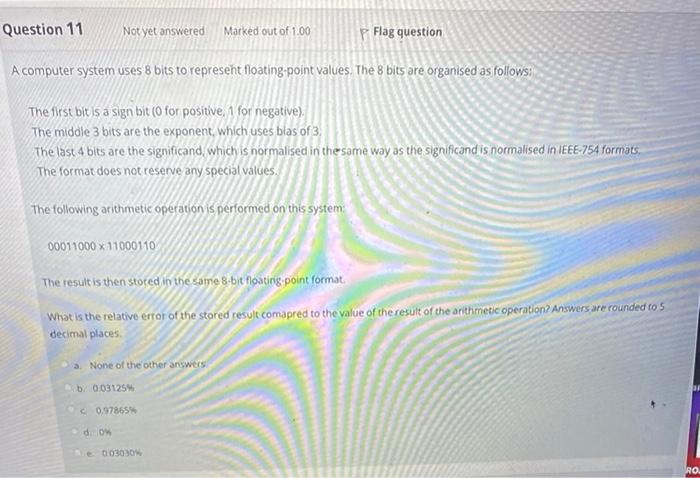 Solved omputer system uses 8 bits to represeht | Chegg.com
