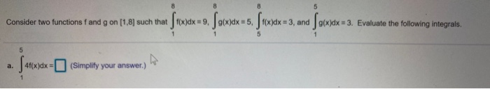 Solved Consider two functions f and gon (1.8) such that | Chegg.com