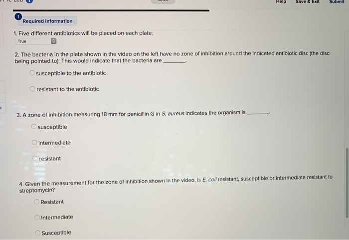 Help Save & Exit Submit Required information 1. Five | Chegg.com