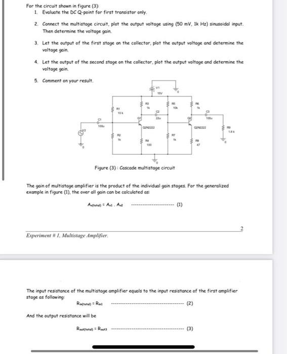 Solved solve this circuit using tinkercad this is multistage | Chegg.com
