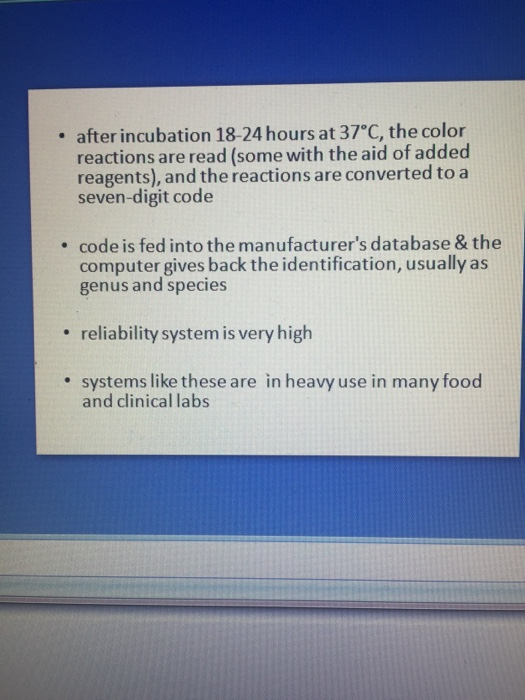 Exercise 8 Use Of The Api 20e System To Identify Gram