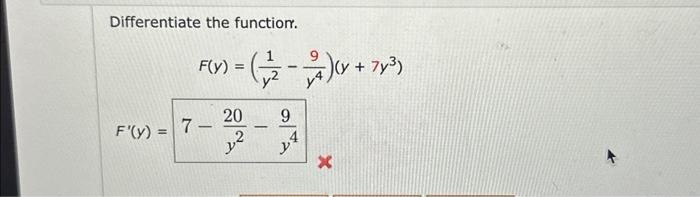 Solved Differentiate the function. | Chegg.com