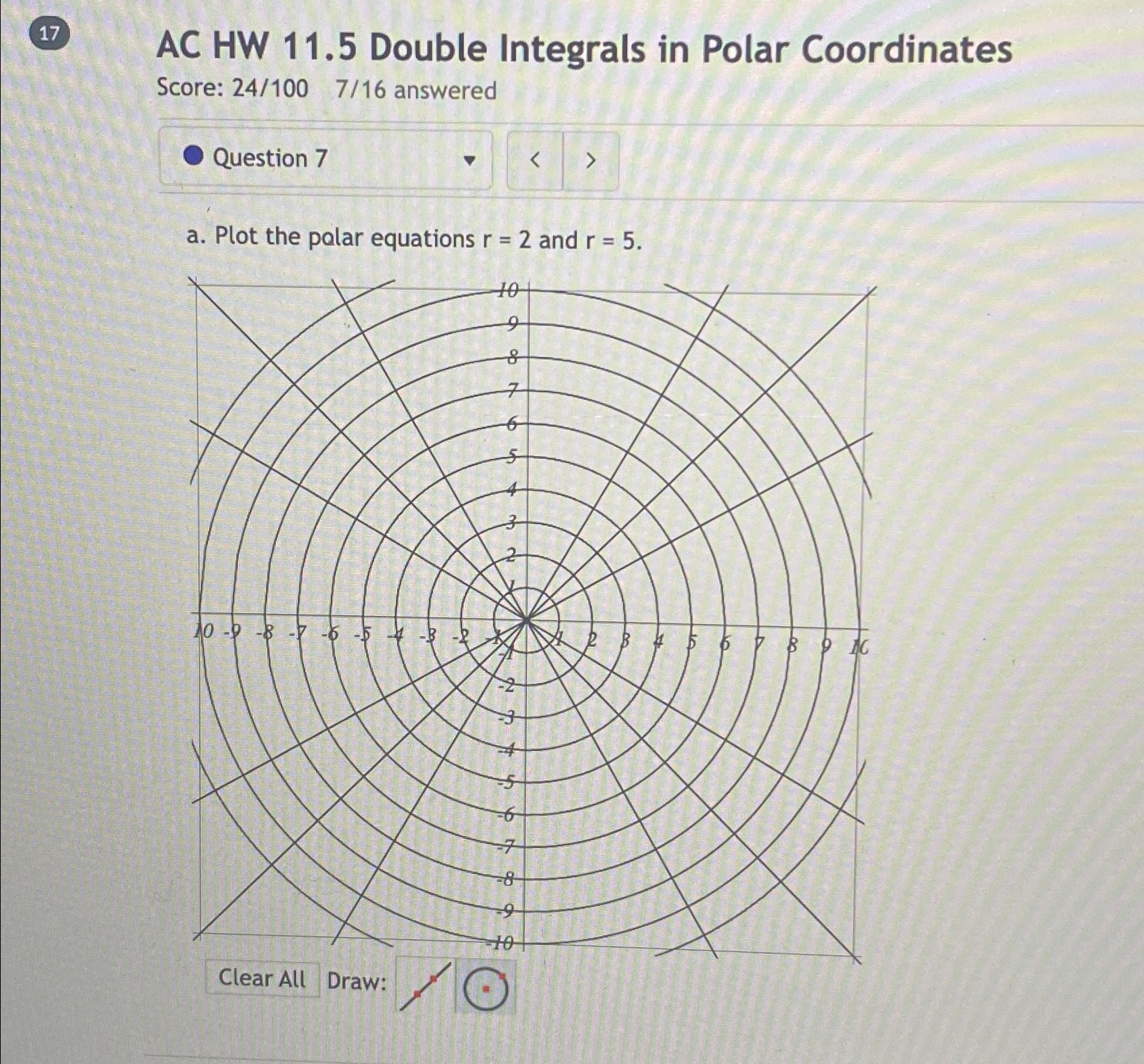 Solved 17 ﻿AC HW 11.5 ﻿Double Integrals in Polar | Chegg.com