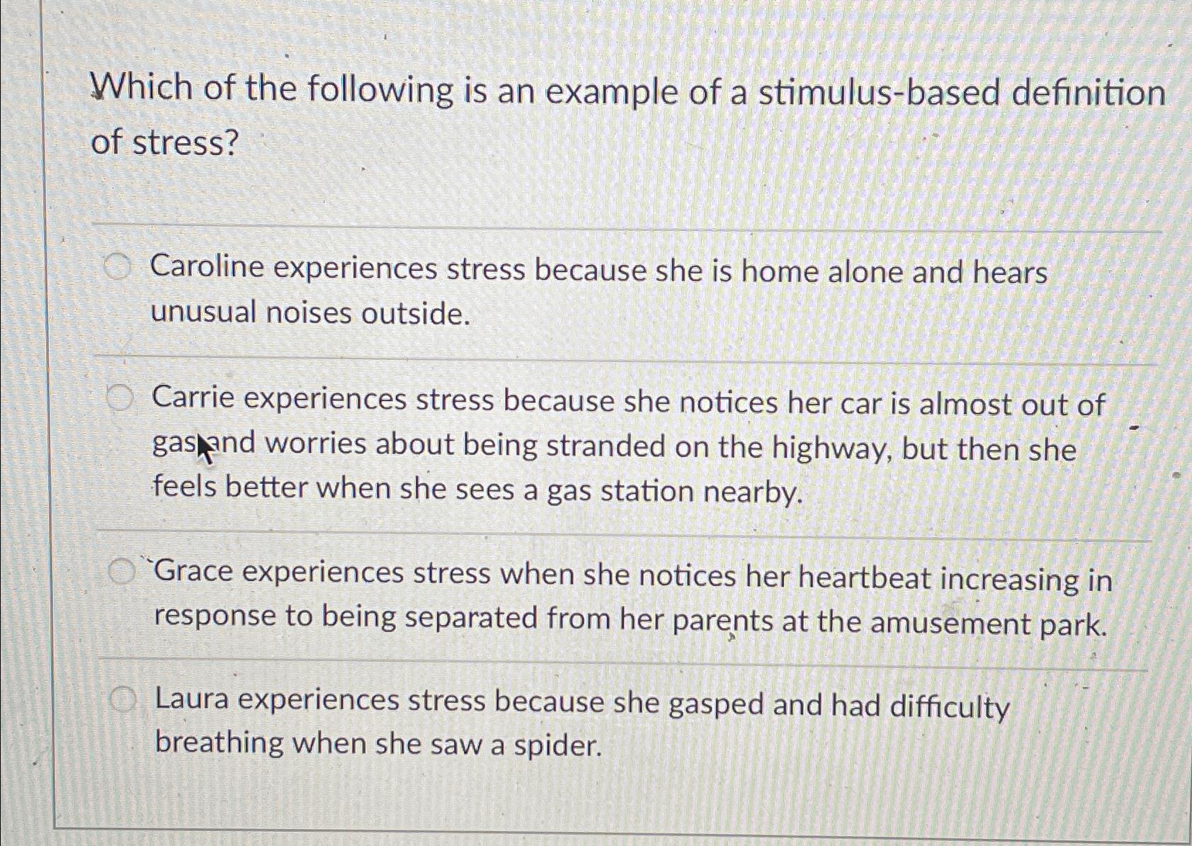 Solved Which of the following is an example of a | Chegg.com