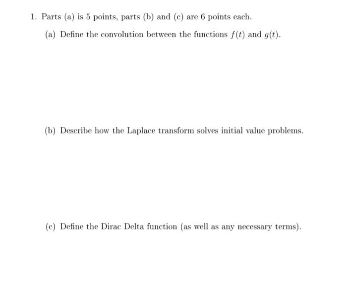 Solved Parts (a) is 5 points, parts (b) and (c) are 6 points | Chegg.com