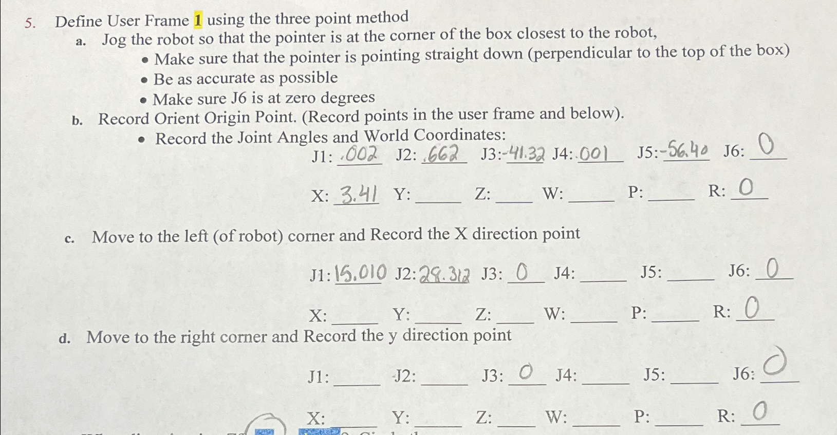 Solved Define User Frame 1 ﻿using the three point methoda. | Chegg.com
