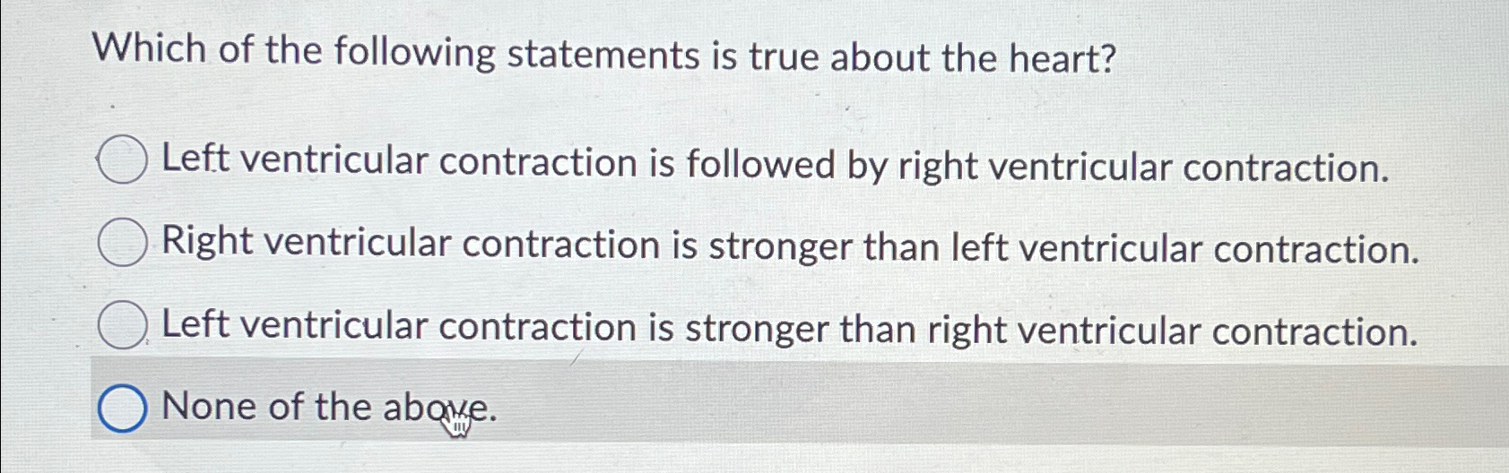 Solved Which of the following statements is true about the | Chegg.com