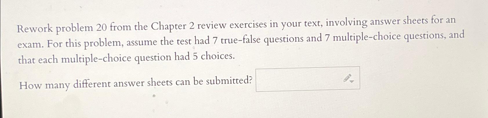 Solved Rework problem 20 ﻿from the Chapter 2 ﻿review | Chegg.com