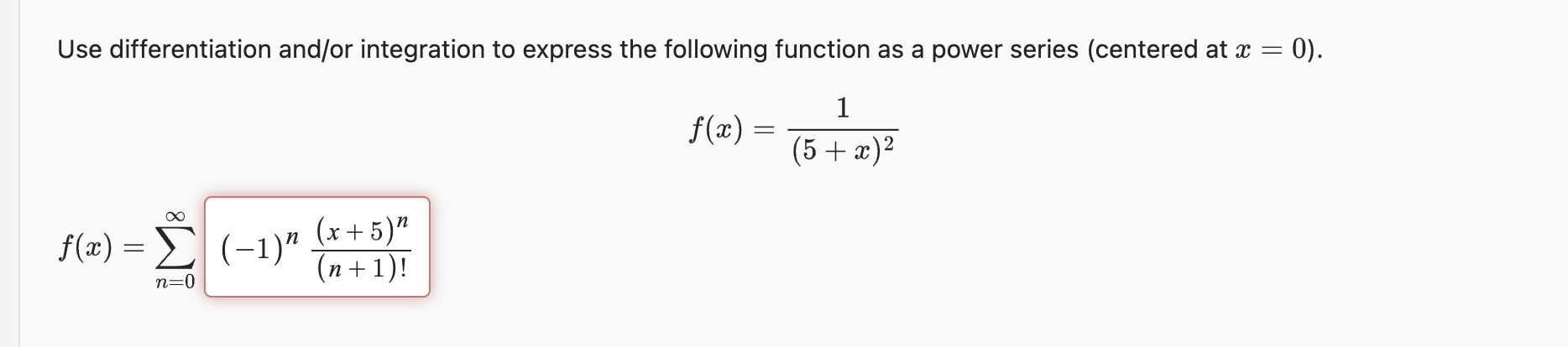 Solved Use differentiation and/or integration to express the | Chegg.com