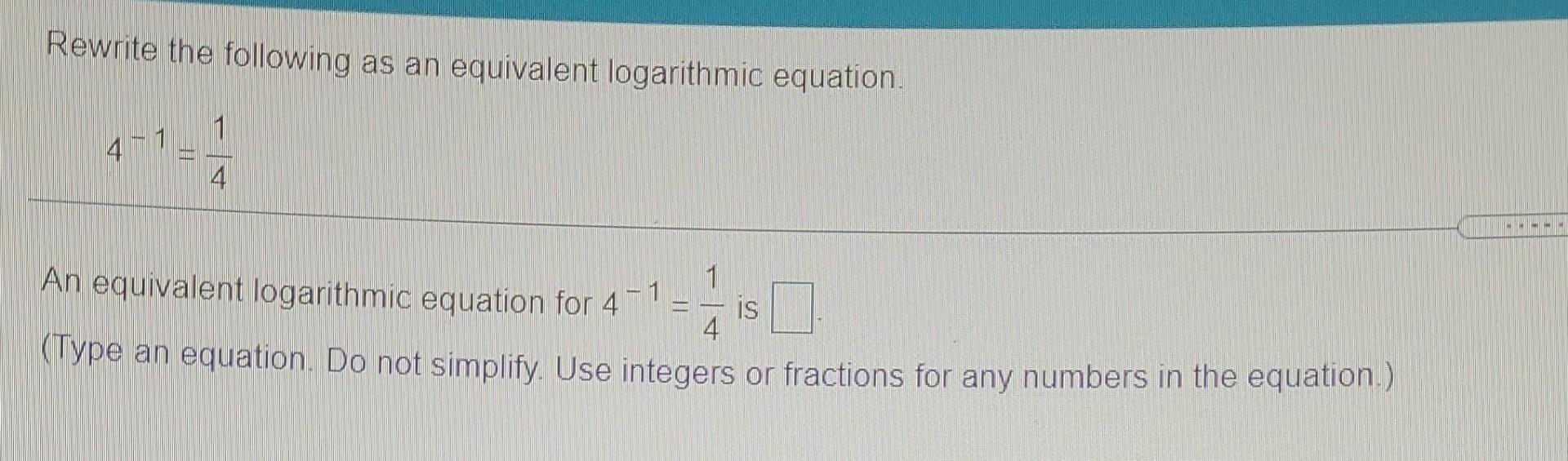 Solved Rewrite the following as an equivalent exponential | Chegg.com
