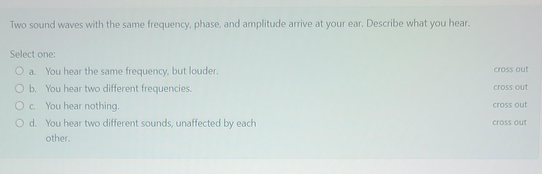 Solved Two sound waves with the same frequency, phase, and | Chegg.com